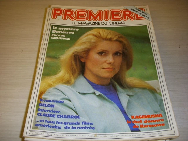CINEMA PREMIERE 042 09.1980 Catherine DENEUVE A. DELON Claude CHABROL KAGEMUSHA EUR 7,70 ...