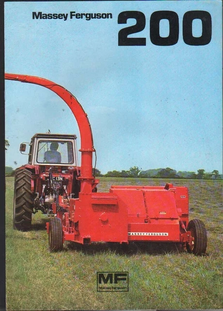 1975 MASSEY FERGUSON "200" Tractor Forage Harvester Brochure Leaflet £6.50 - PicClick UK