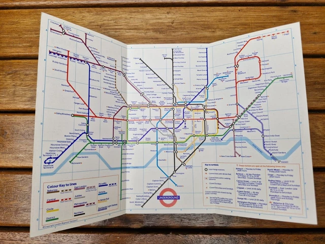 LONDON UNDERGROUND TUBE Map Journey Planner - No.1 1987 - Excellent ...