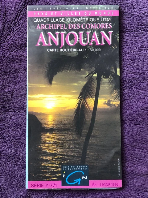ANJOUAN: IGN TOURIST map of Anjouan - scale 1: 50 000 - current map £9. ...