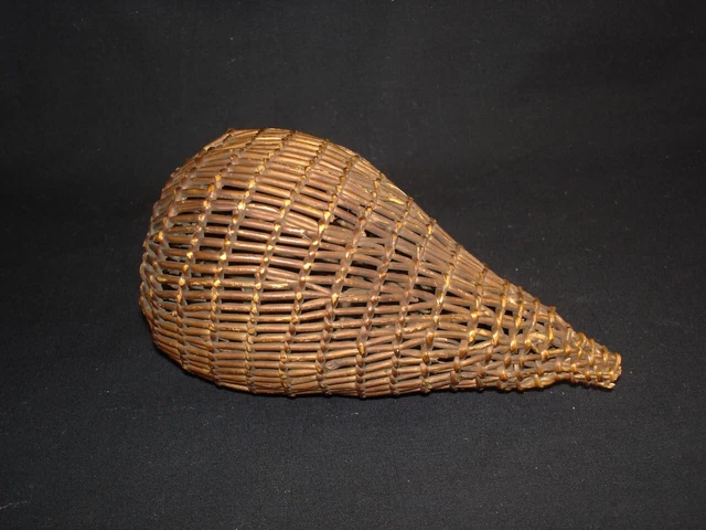 EARLY AND RARE hand-held Hupa Dance Rattle, Native American Indian, c ...