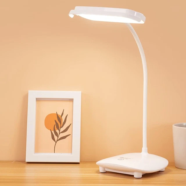 MAYTHANK CORDLESS GOOSENECK Desk Lamp Reading Light 40 LED Rechargeable ...
