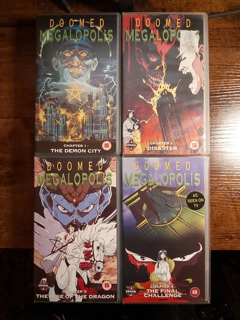 DOOMED MEGALOPOLIS VHS, 1-4 complete OVA anime series Manga video £37. ...