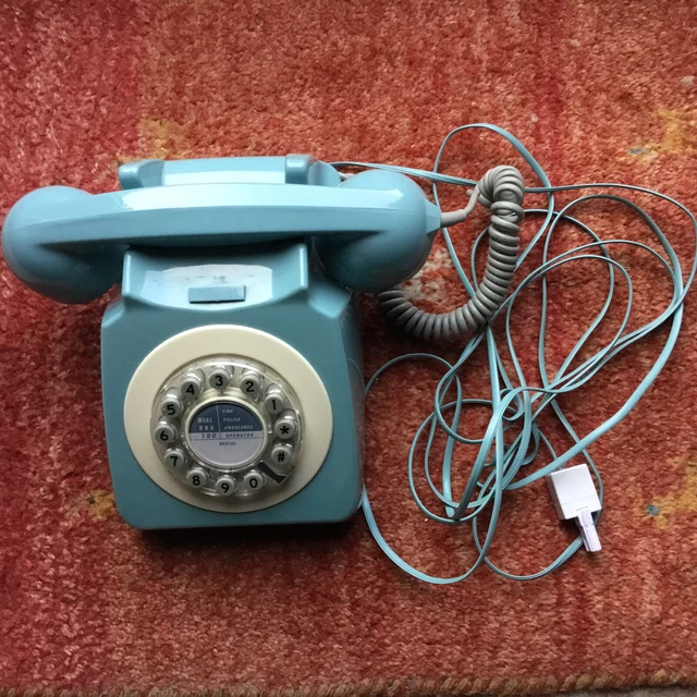 OLD STYLE TELEPHONE Home Art Deco Landline House Light Blue Phone. £22. ...