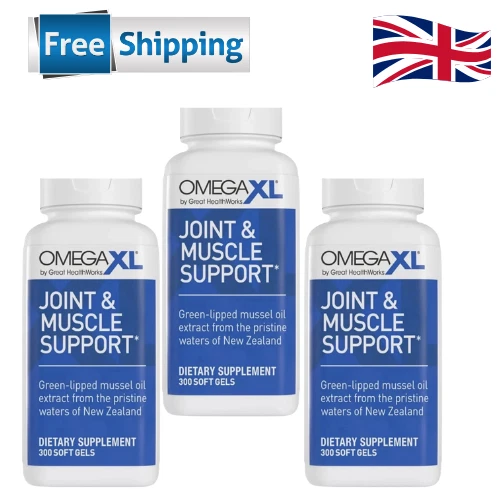 OMEGA XL (300 capsules) Joint & Muscle Softgels Mussel Omega-3 Joint ...