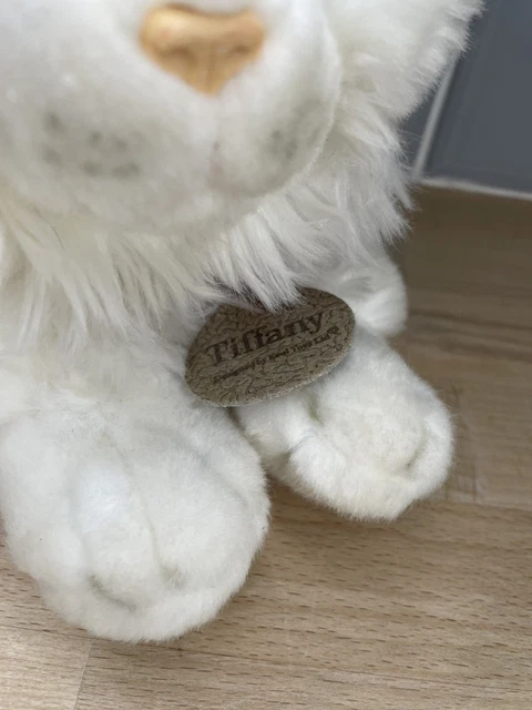 KEEL TOYS TIFFANY White Fluffy Cat With Blue Eyes Soft Plush Toy 10” £8 ...