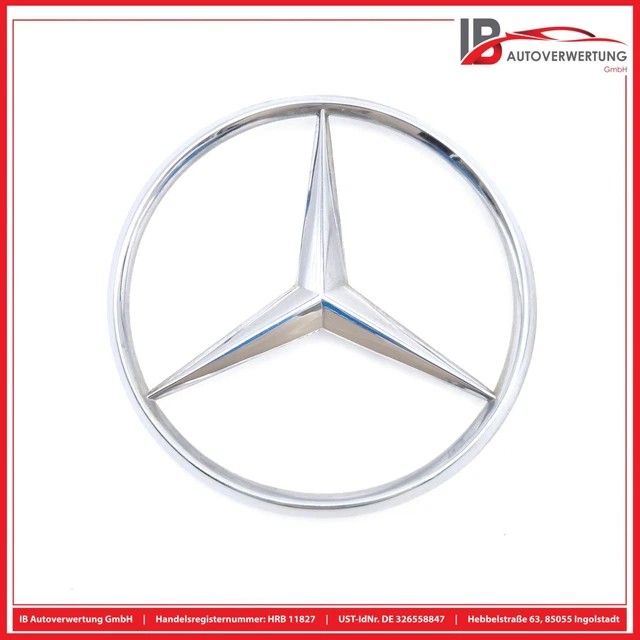 EMBLEM HECKKLAPPE STERN 10CM 2017580058 MERCEDES-BENZ W124 W201 W631 MB ...