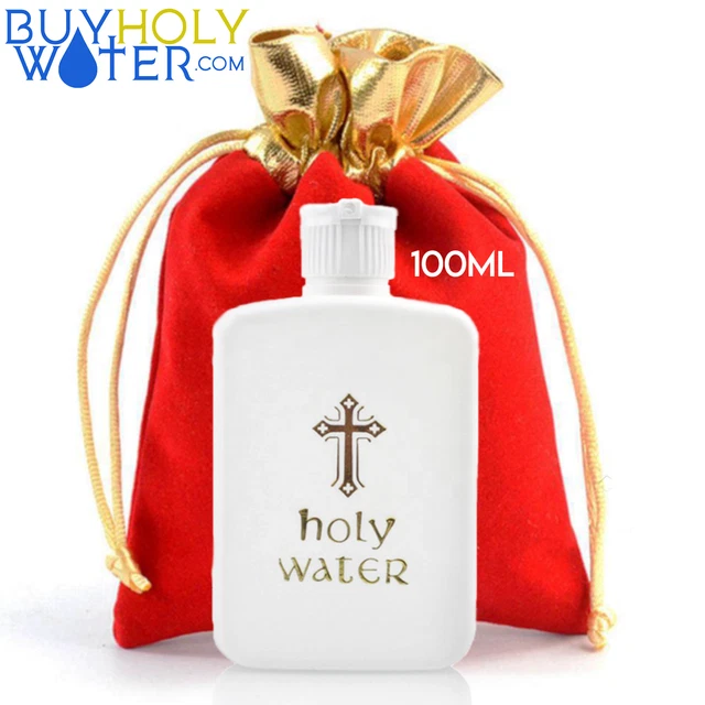 100ML HOLY WATER Vial Portable Font Blessed by Pope Authentic Hand Made ...