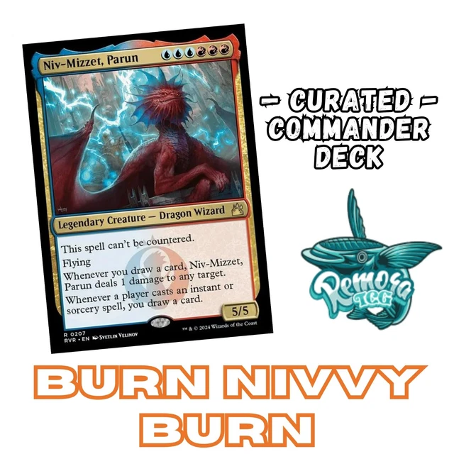 NIV-MIZZET PARUN COMMANDER Deck | Custom Burn Ready-to-play Combo Deck ...