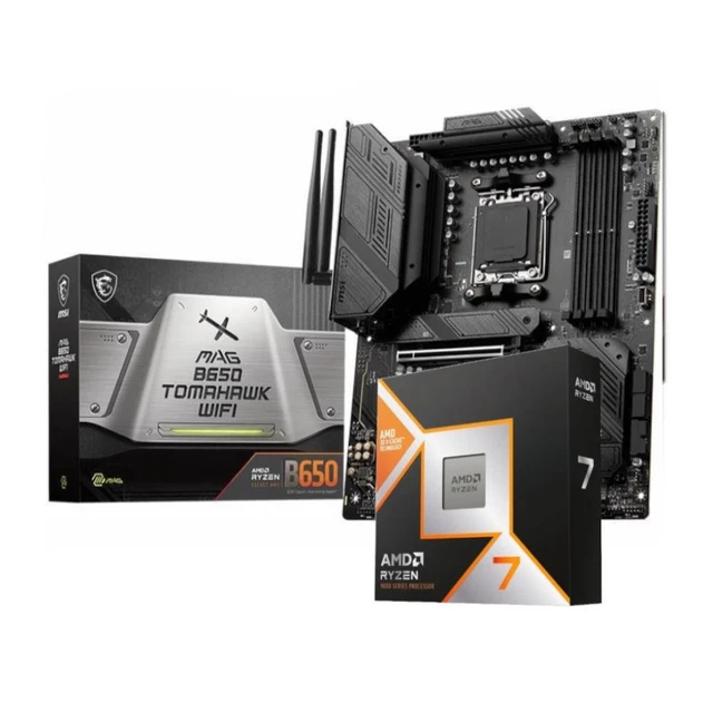 AMD RYZEN 7 9800X3D AM5 CPU + MSI MAG B650 TOMAHAWK WIFI DDR5 ATX ...