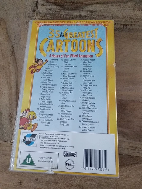 35 OF THE greatest cartoons VHS VIDEO four hours of cartoons £6.00 ...