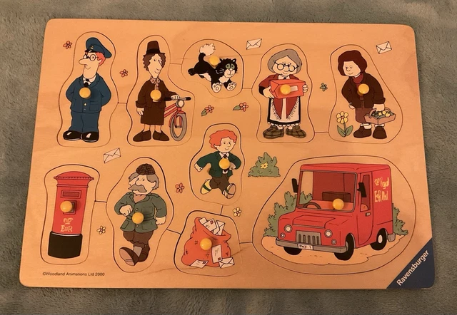 ‘RAVENSBURGER’ VINTAGE POSTMAN Pat Wooden Shapes Puzzle £13.20 ...