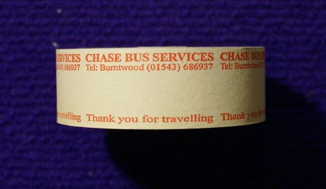 CHASE BUS SERVICES Burntwood Conductor Clippy Setright Ticket Machine ...