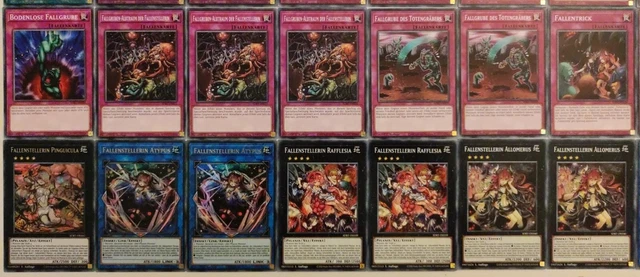 YU-GI-OH! FALLENSTELLERIN / Traptrix /Fallgrube Deck/Set/Core 55 Karten ...