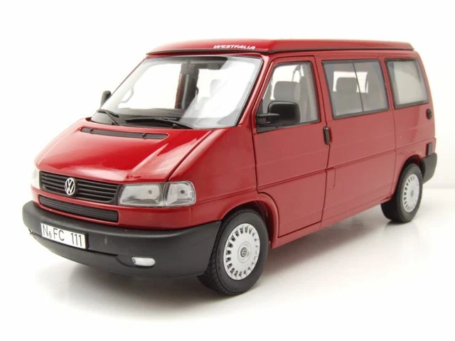 VW T4 B Camping Bus mit Hochstelldach rot Modellauto 1:18 Schuco EUR ...