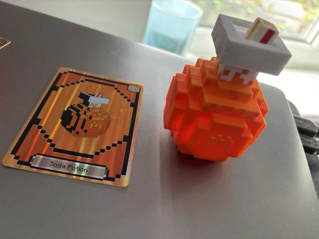 MCDONALDS MINECRAFT ORANGE Soda Potion, + Unused Game Card Code, Happy ...