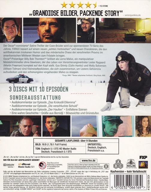 FARGO - 3 Blu-Ray - Die Komplette Season 1 £29.14 - PicClick UK