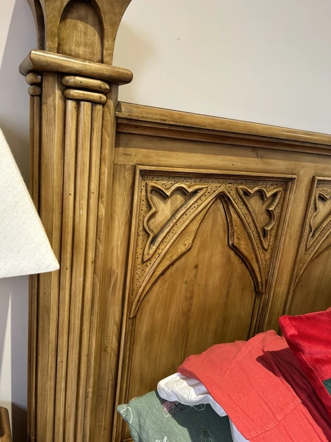 OAK SLEIGH BED King Size Solid Oak £516.70 - PicClick UK