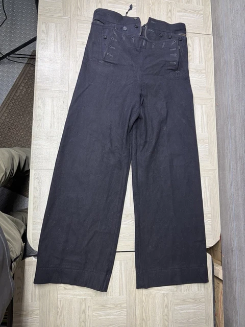 VINTAGE NAVAL CLOTHING Factory Cracker Jack Navy Wool Pants Men 30 ...