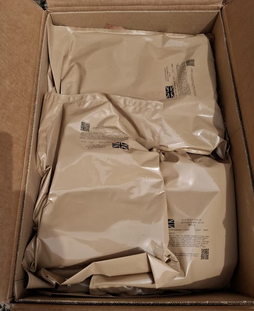 GENUINE BRITISH ARMY Pattern 24 Hour Field Rations, Case Of 10 £110.00 ...