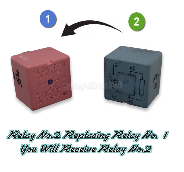 RENAULT MULTI-USE 4-PIN (Replacement) Relay 8200308271 40A G. Cartier ...