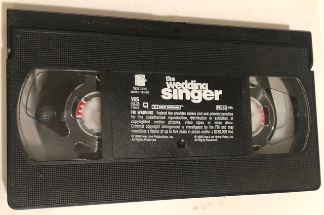 THE WEDDING SINGER Vhs Tape Adam Sandler Drew Barrymore Tape Only No ...