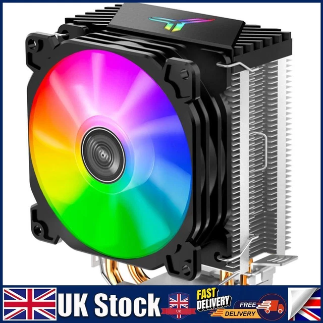 JONSBO CR1200 CPU Cooler 2 Heat Pipe Tower RGB Rainbow 90mm Cooling Fan ...