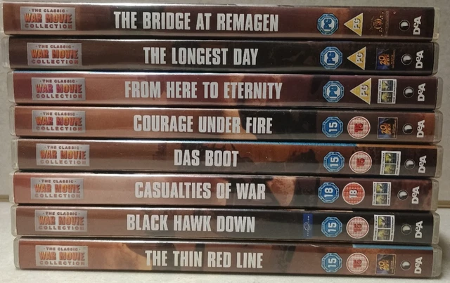 8 X THE Classic War Movie DVD Collection Deagostini Das Boot Longest ...