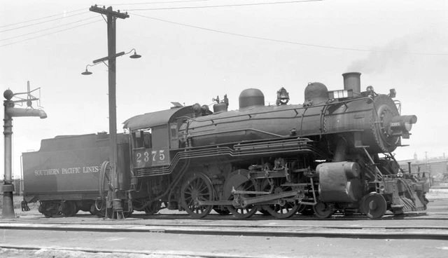 SP SOUTHERN PACIFIC Railroad Locomotive Engine No 2375 Old Train Photo ...