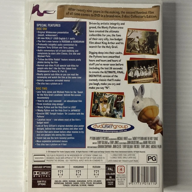 MONTY PYTHON AND The Holy Grail DVD New & Sealed Collector's Edition ...