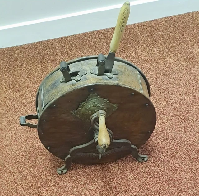 ANTIQUE VICTORIAN ROYAL Sovereign Knife Sharpener Wood & Cast Iron ...
