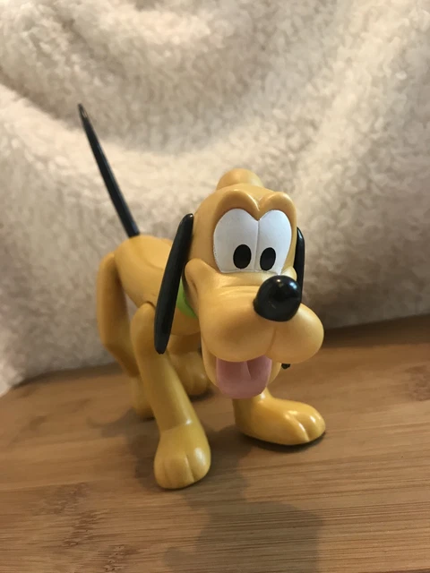 VINTAGE PLUTO DOG Genuine Disney Plastic Poseable Large Toy Figure ...