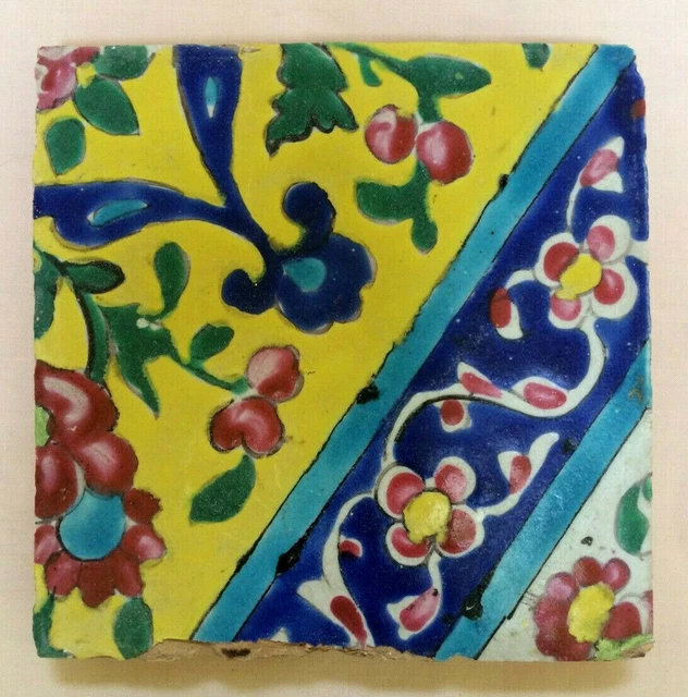ISLAMIC ANTIQUE: PERSIAN Empire, Shiraz, Haft Rang, Cuerda Seca TILE £ ...