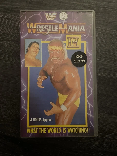 WWF WRESTLEMANIA 4 IV Wrestling VHS Double Cassette Tape 4 Hrs 1991 £8.99 - PicClick UK