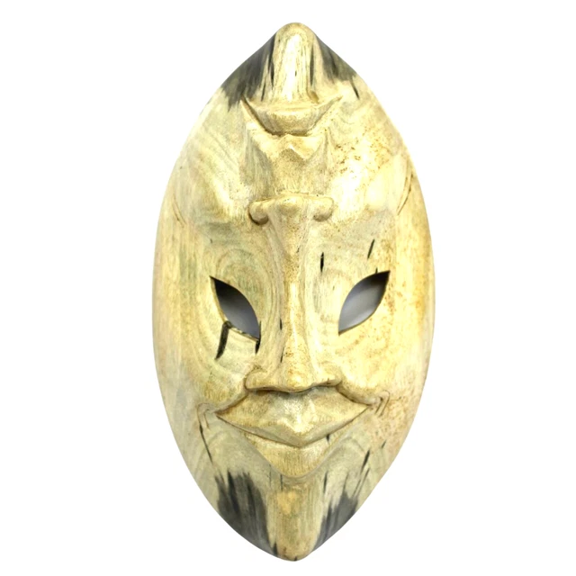 MASK TOPENG COMEDY Tragedy Happy & Sad Wall Decor handmade Wood Carving ...