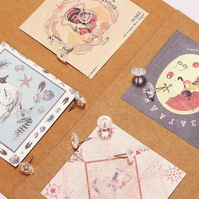 100 PCS MULTI-PURPSOE Gear-like Pushpin Decorative Thumb Tacks for ...