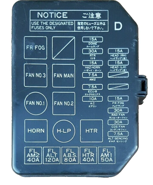 TOYOTA MR2 TURBO Sw20 3Sgte Rev 2 Front Boot Fuse Cover £11.11 ...