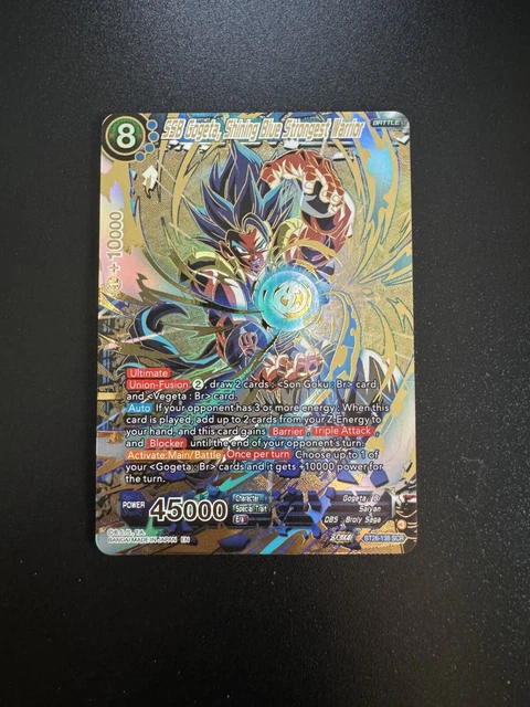 DRAGON BALL CARD SSB Gogeta Shining Blue Strongest Warrior BT26-138 SCR ...