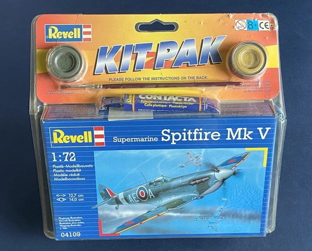 REVELL 1:72 SCALE Supermarine Spitfire MkV Kit Pack Plus Mini F15 Eagle ...