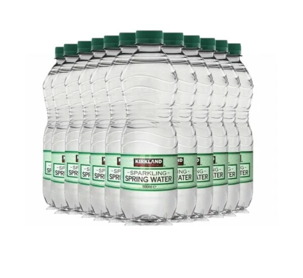 KIRKLAND SIGNATURE SPARKLING Spring Bottled Water Bottles 500ml - 12 Pack £7.99 - PicClick UK