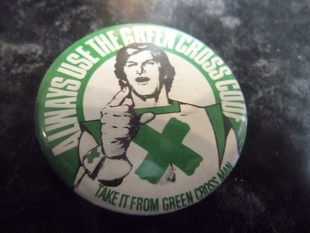 VINTAGE ALWAYS USE The Green Cross Code Pin Badge Vgc £4.99 - PicClick UK