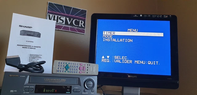 MAGNÉTOSCOPE VHS SHARP VC MH70 4 TETES PAL SECAM NTSC NICAM VCR ...