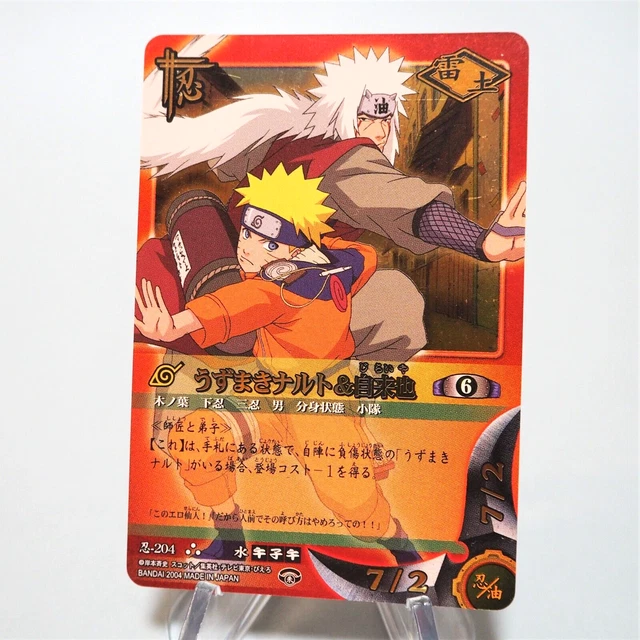 JEU DE CARTES NARUTO BANDAI Naruto Jiraiya Ninja 204 Ultra Rare Neuf ...