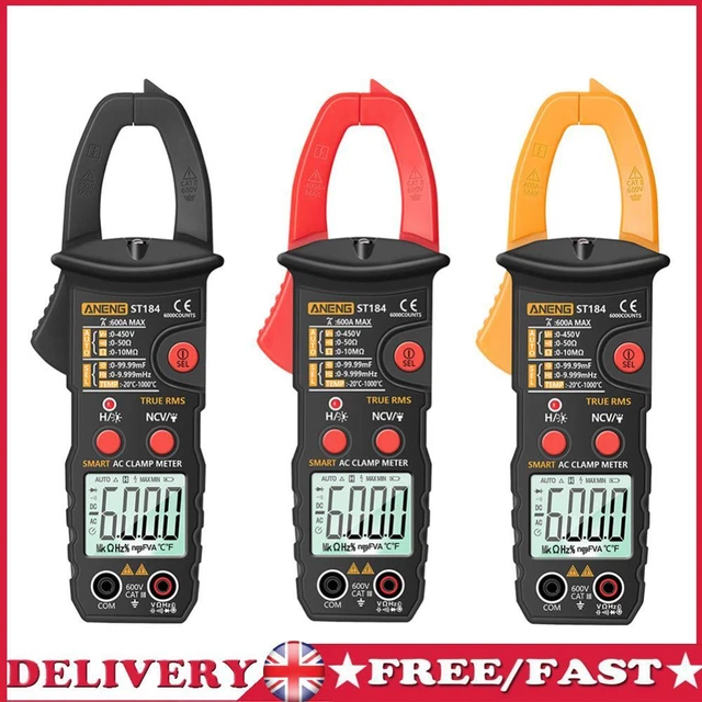 DIGITAL TRUE RMS Clamp Multimeter Ammeter Voltmeter Capacitance Diode ...