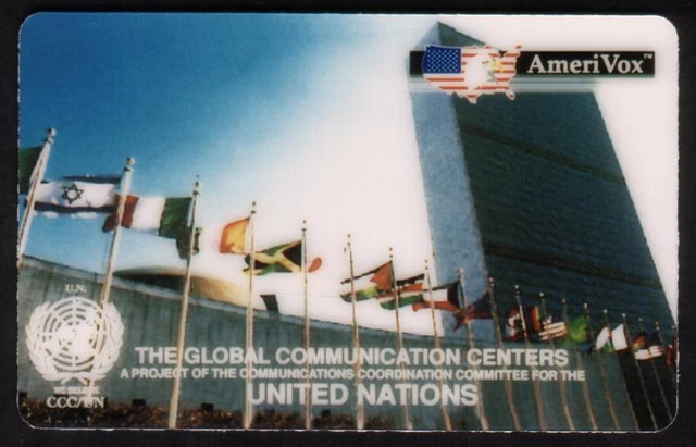 UNITED NATIONS GLOBAL Communication Center & International Flags Phone ...