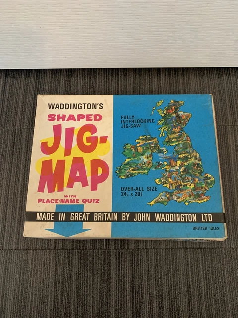 VINTAGE WADDINGTONS JIG MAP BRITISH ISLES. COMPLETE IN GOOD CONDITION ...