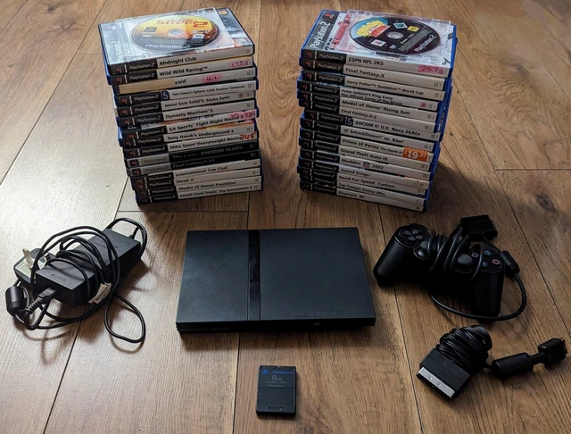 PS2 SLIM CONSOLE Bundle - 30 Games 1 Controller 1 Memory Card All ...