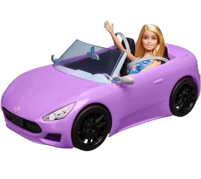 MATTEL BARBIE DOLL & Convertible Sports Car Play Set Toy With Rolling ...