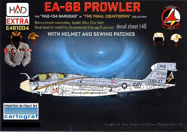 HUNGARIAN AERO DECALS 1/48 THE FINAL COUNTDOWN EA-6B PROWLER with ...