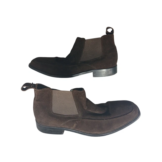 CONRAD MENS BROWN Suede Chelsea Boots Square Toe Size 10.5 £22.31 ...